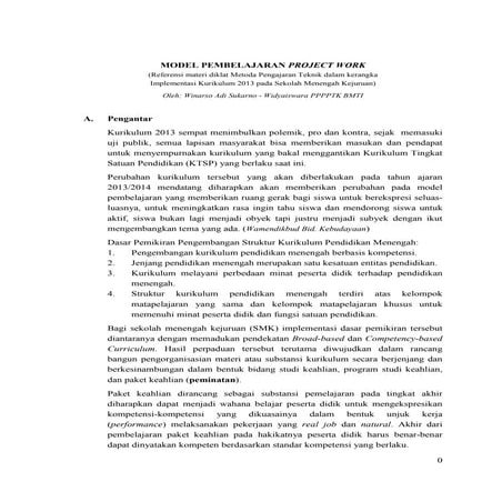Model pembelajaran projectwork | PDF | Free Download