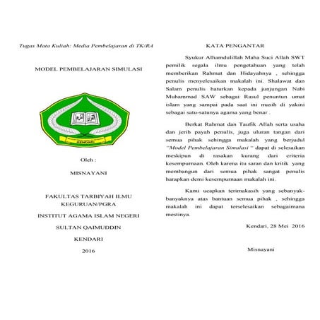 Model pembelajaran simulasi | PDF