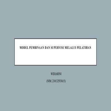 MODEL PEMBINAAN DAN SUPERVISI MELALUI PELATIHAN.pptx