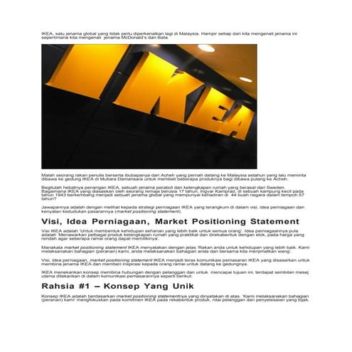 Model perniagaan ikea | DOC