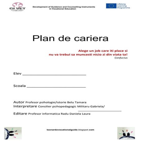 Model plan cariera auto ro | DOC