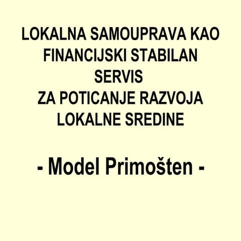 Model primošten - prezentacija | PPT