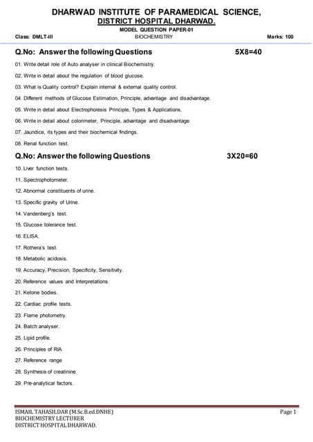 Introduction to clinical chemistry | PPT