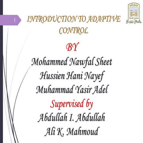 Model Reference Adaptive Control Ppt Physics Science