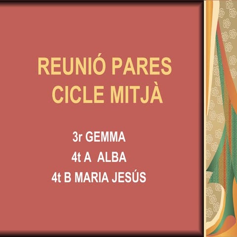 Reunió pares CM | PPT
