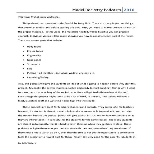 Model rocketry podcast | PDF