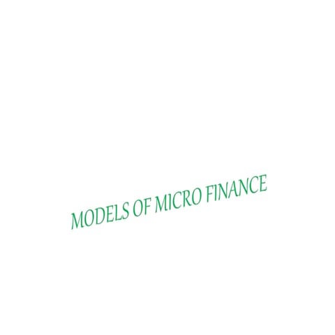 microfinance models | PPTX