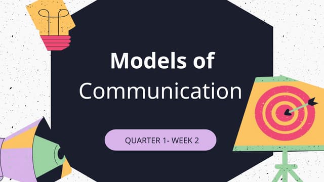 Communication Models | PPT