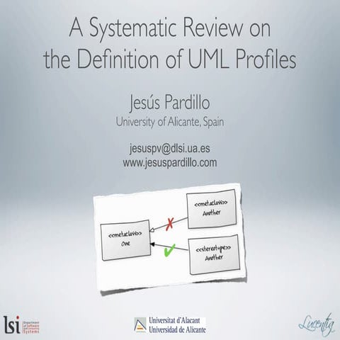 Models 2010 A Systematic Review On The Definition Of Uml Profiles Pdf