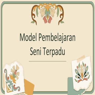 Model Seni terpadu model model model seni | PDF