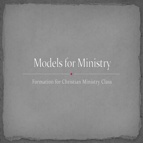 Models For Ministry | PPT