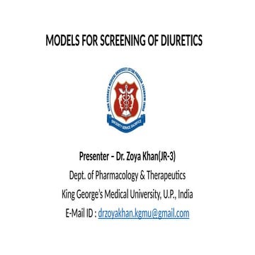 Models for Screening of DIURETICS- Dr. ZOYA KHAN.pptx