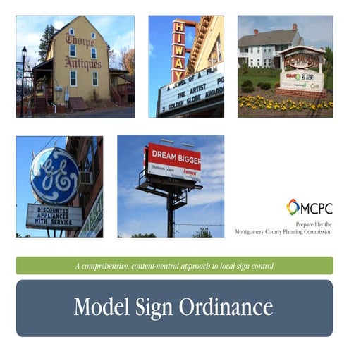 Model Sign Ordinance | PPT