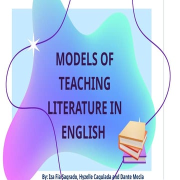 MODELS IN TEACHING LITERATURE. TESLS_Teaching | PPTX