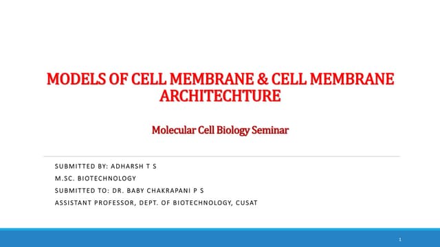 Structure of model membrane | PPTX