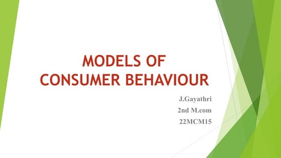 PERCEPTION OF CONSUMER BEHAVIOUR | PPT