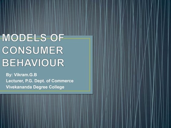 Consumer behaviour | PPTX