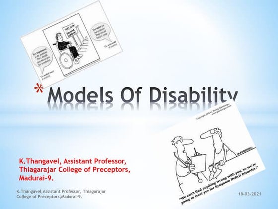 CHARITY MODEL OF DISABILITY | PPTX | Government Support and Welfare ...