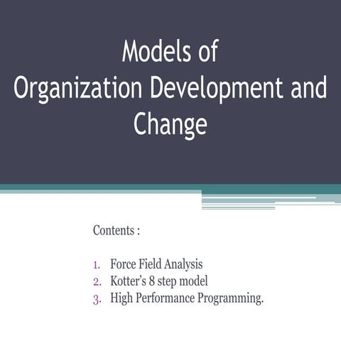 Models of Organization Development and Change | PPTX