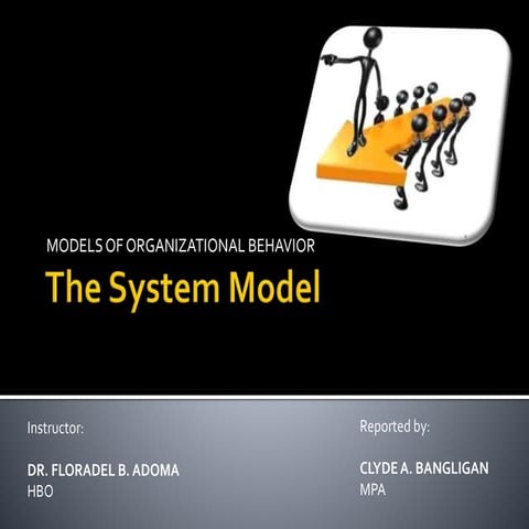 Models of organizational behavior - The System Model | PPTX