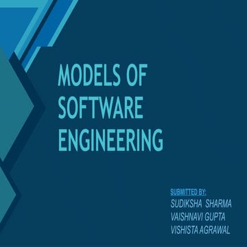MODELS OF Software engeineering sdlc models | PPTX