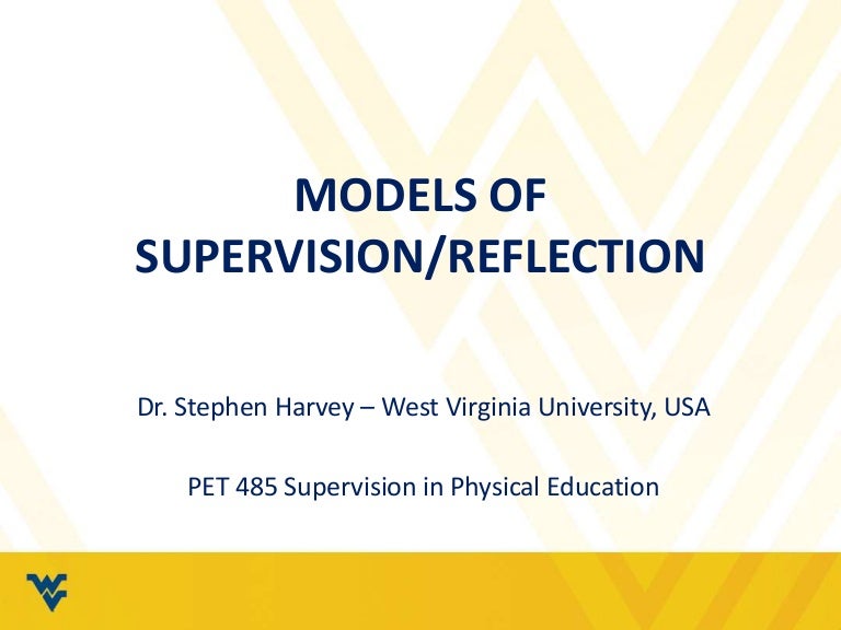 Models of supervision reflection