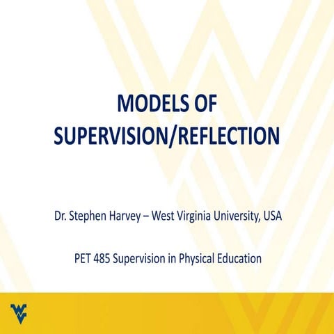 Models of supervision reflection | PPTX