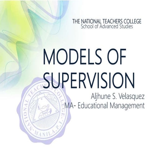 Models of Supervision | PPTX