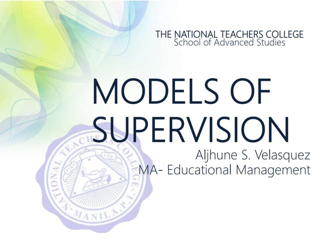 Clinical supervision model | PPTX