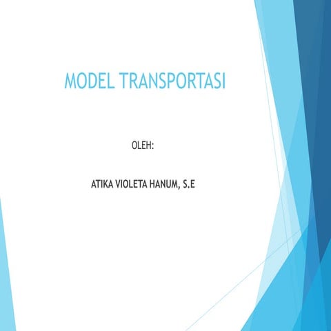 4. metode transportasi | PPTX