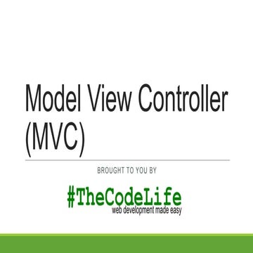 Model View Controller Mvc Ppt