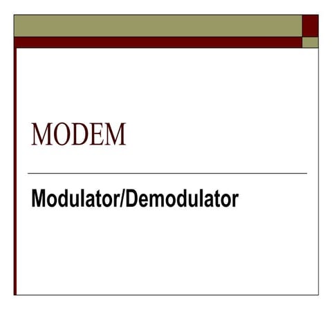 Modem | PPTX
