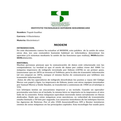 Modem | PPTX