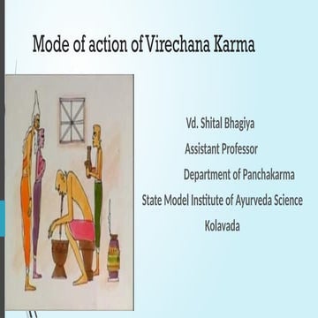 MODE OF ACTION OF VIRECHANA KARMA in Ayurveda | PPTX