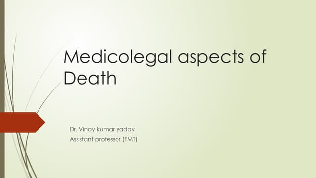 Mode of death | PPTX