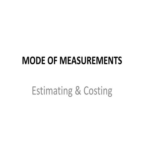 Mode of measurements | PPTX