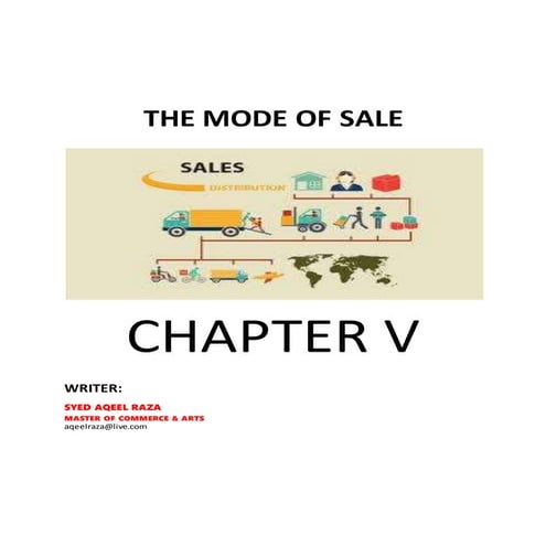 Mode of sales chapter 5 | DOCX | Sales | Business