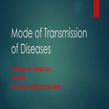 Comprehensive Overview of Disease Transmission Modes and Prevention ...