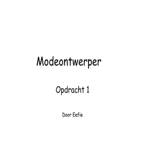 Modeontwerper | PPT