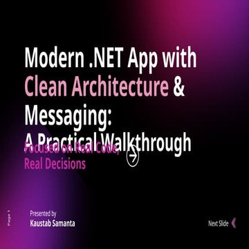 Modern .NET App with Clean Architecture & Messaging.pptx