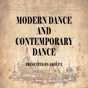 Modern And Contemporary Dance Group 2 P E Health Pptx