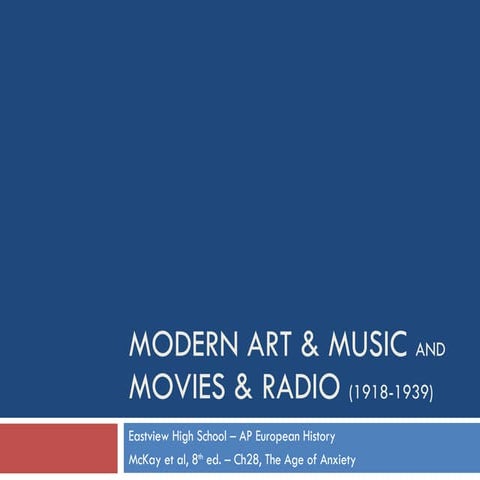 Modern Art & Music | PPT