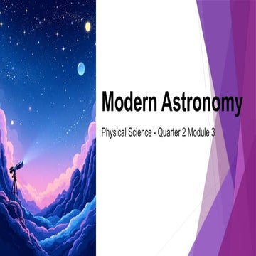 The Evolution of Modern Astronomy: From Brahe to Kepler's Laws | PPTX