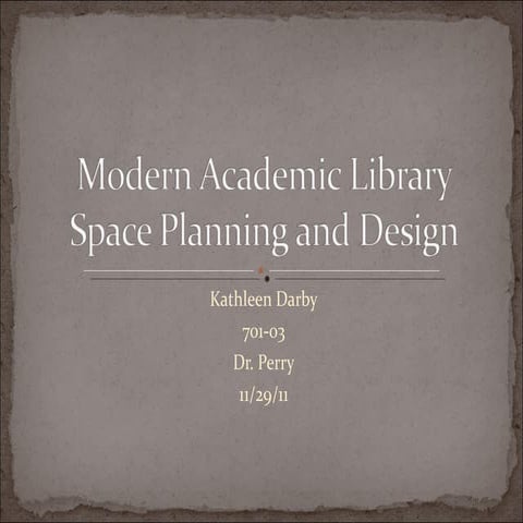 Modern academic library space planning and design presentation | PPT