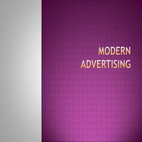 Modern advertising | PPTX