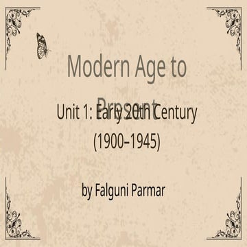 Modern Age to Present power point presentation | PPTX