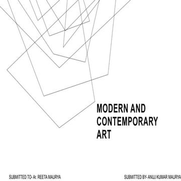 Modern and contemporary art presentation By Anuj Kumar Maurya | PPTX