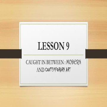 modern and Contemporary art for art appreciation | PPTX