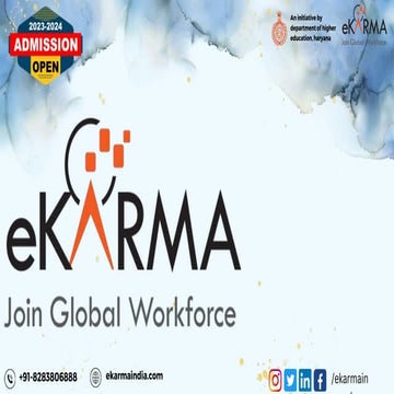 Ekarma admissions 2023 | PPTX | Job Market | Economy