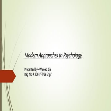 Modern Approaches to Psychology. Psychology | PPT